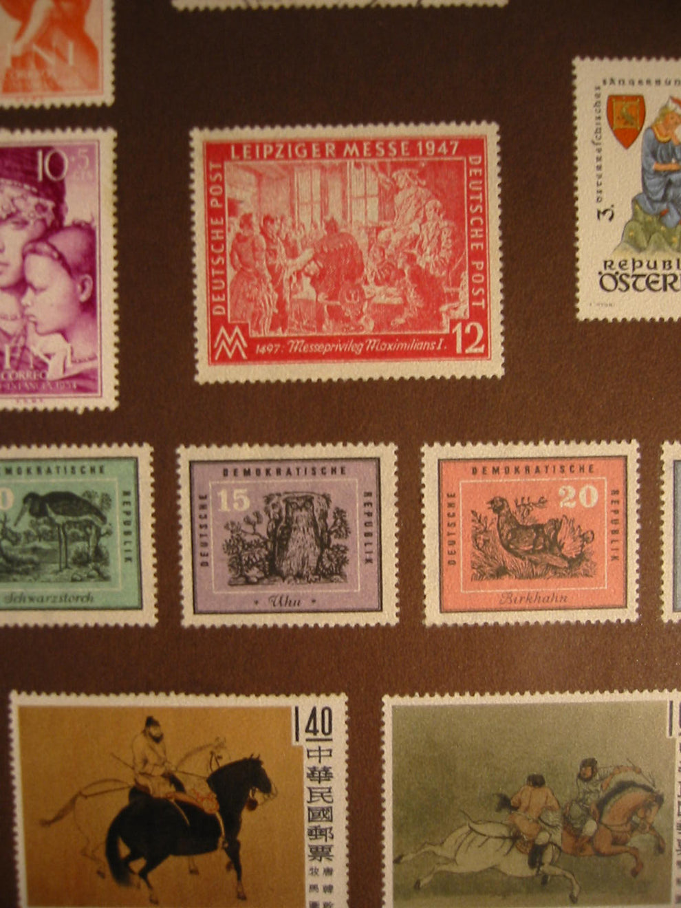 International Vintage Stamp Collection Signifies Various Continents ...