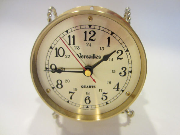 Japan Movement Versailles Brass Ship Clock Beveled Glass Cover ...