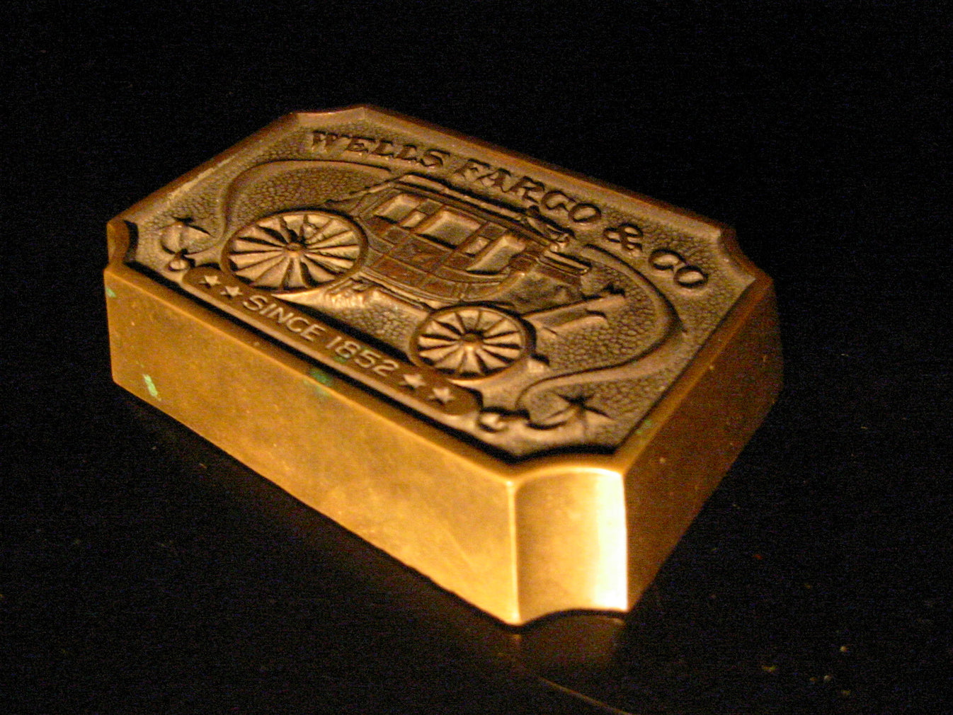 Wells Fargo Co Bronze Coach Paperweight Scripted – Designer Unique Finds