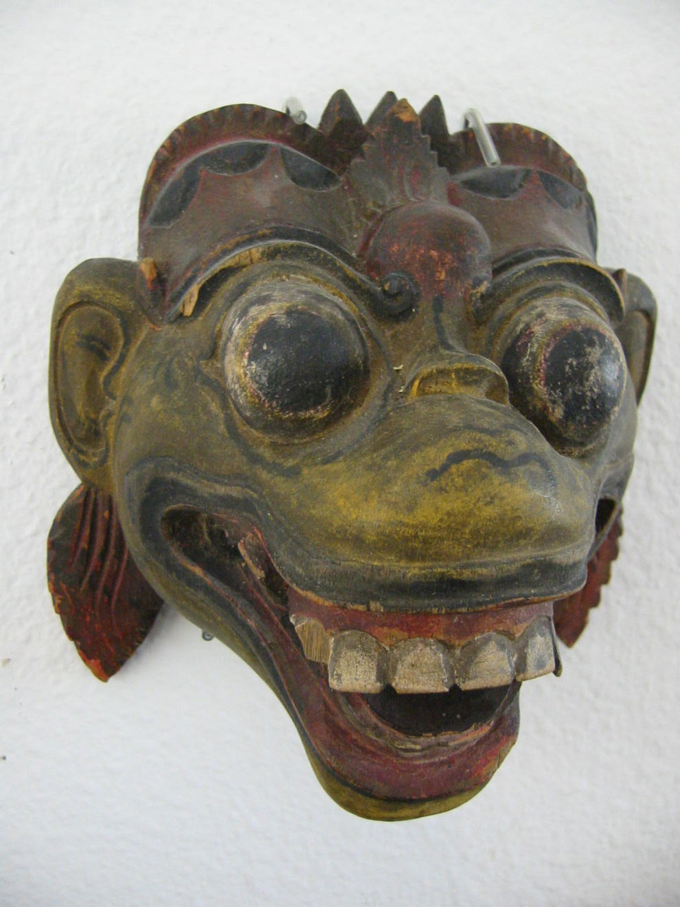 Folk Art Topeng Ceremonial Dance Mask Hand Painted Wood Carving ...