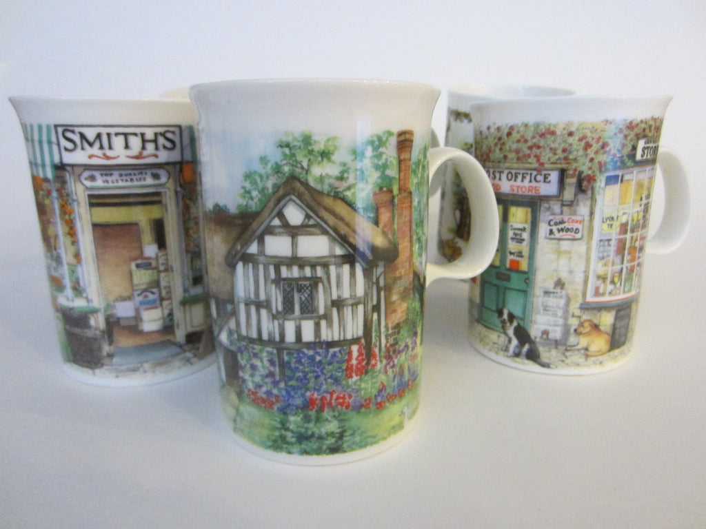 Dunoon Fine Bone China Made In England Set of Six Coffee Mugs Various ...