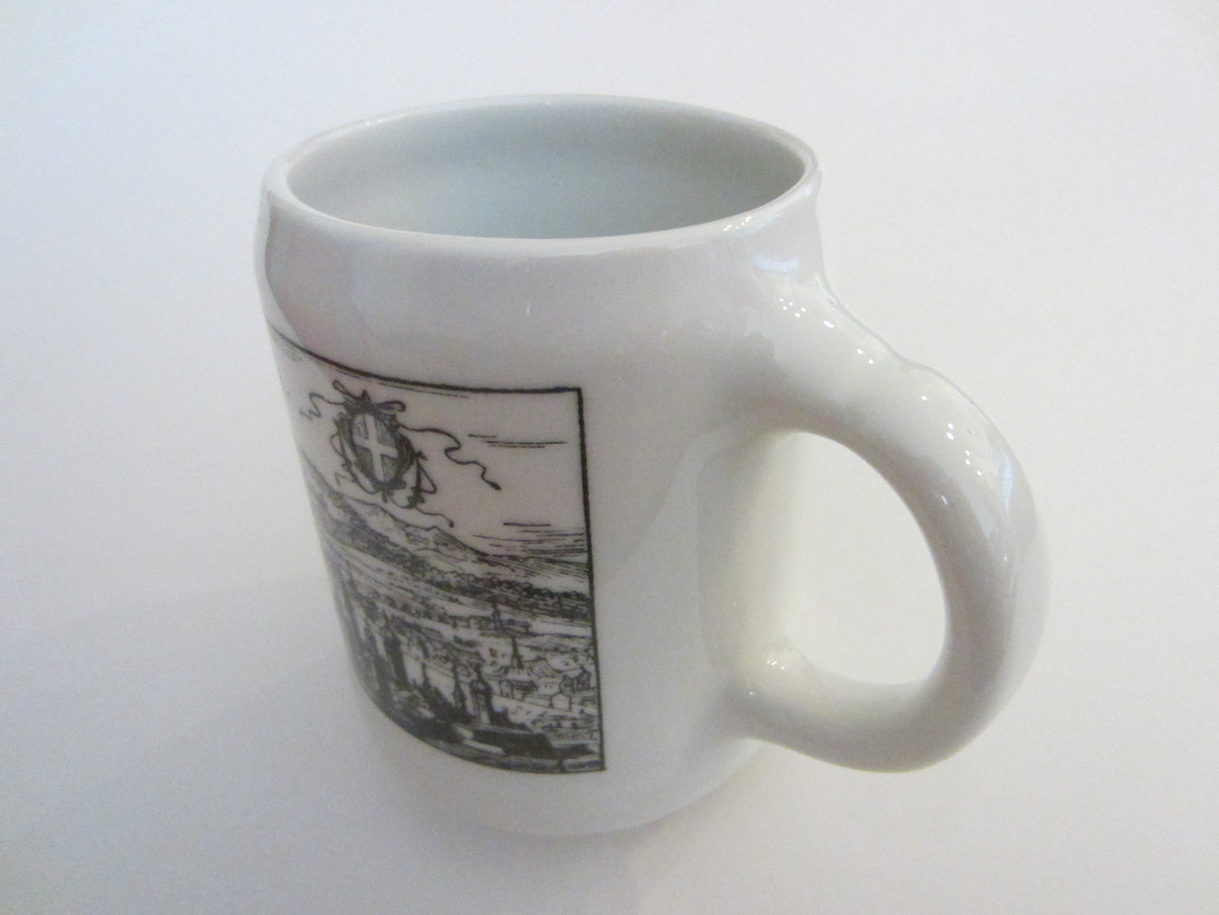 Vienna Austria Muller Co Linz Coffee Mug Black on White Panoramic City ...