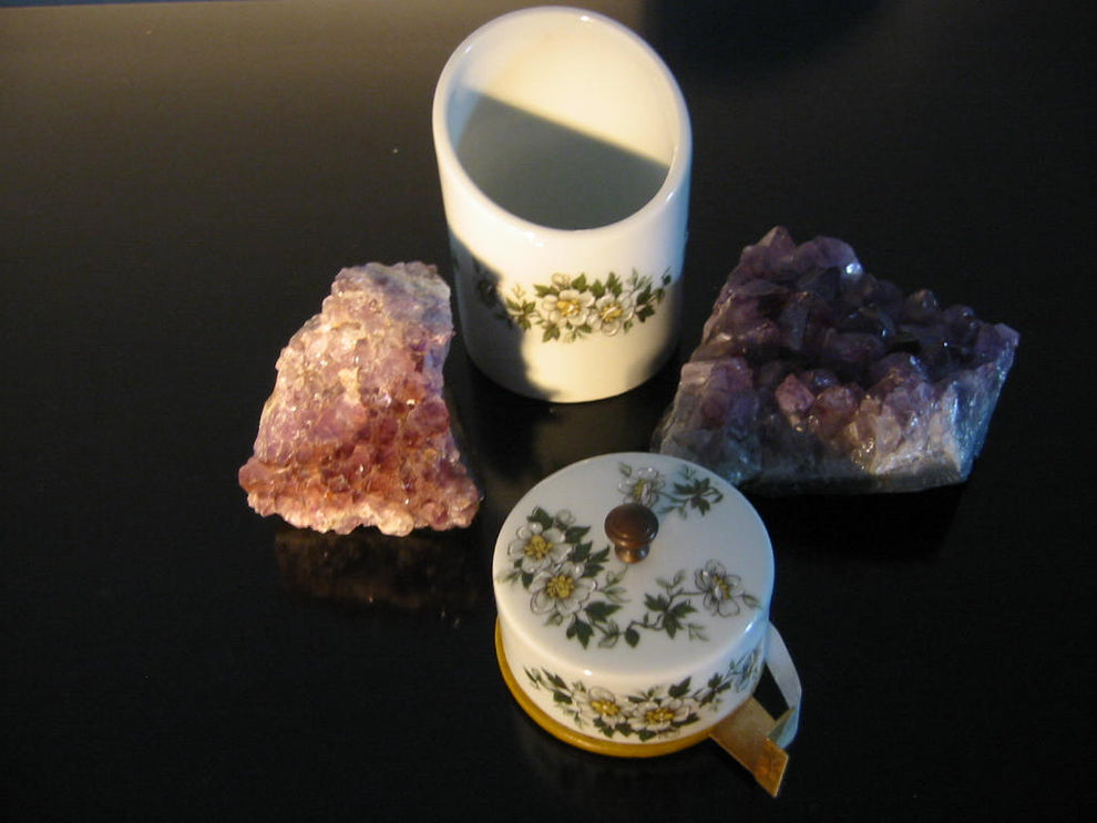 Porcelain Artistique F M Limoges France Desk Set Floral Enameling ...
