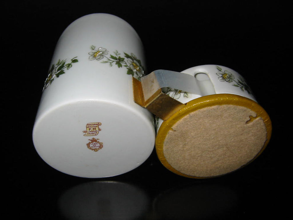 Porcelain Artistique F M Limoges France Desk Set Floral Enameling ...