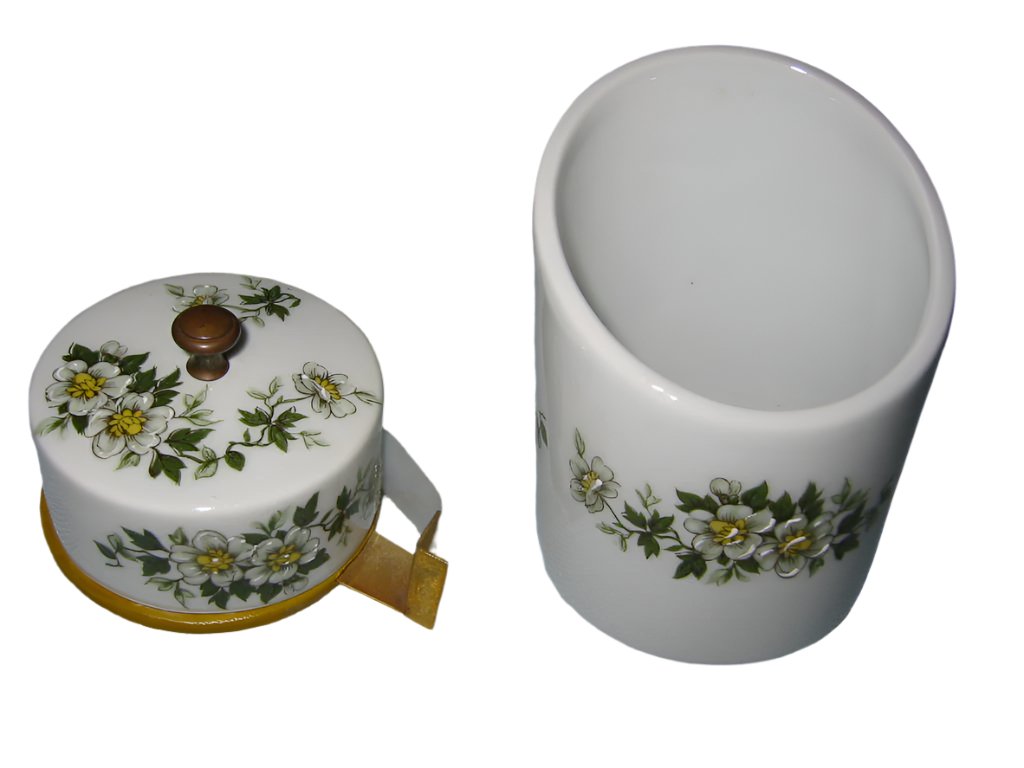 Porcelain Artistique F M Limoges France Desk Set Floral Enameling ...