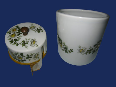 Porcelain Artistique F M Limoges France Desk Set Floral Enameling ...