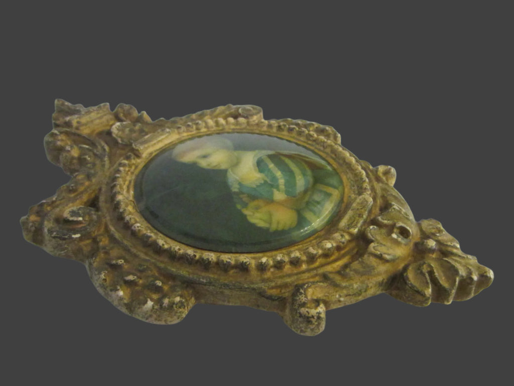 Rococo Style Framed Portrait Gilt Crested Icon – Designer Unique Finds