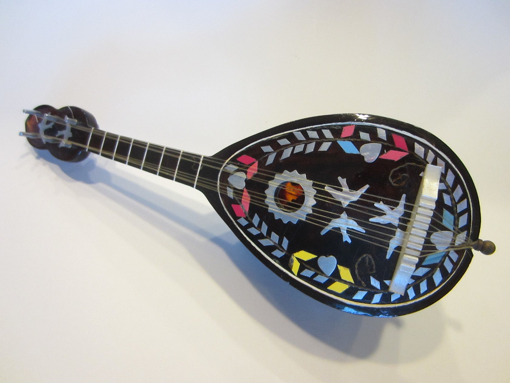 Musical Mandolin Composed Bakelite Geometric Characters Mother Of Pear ...