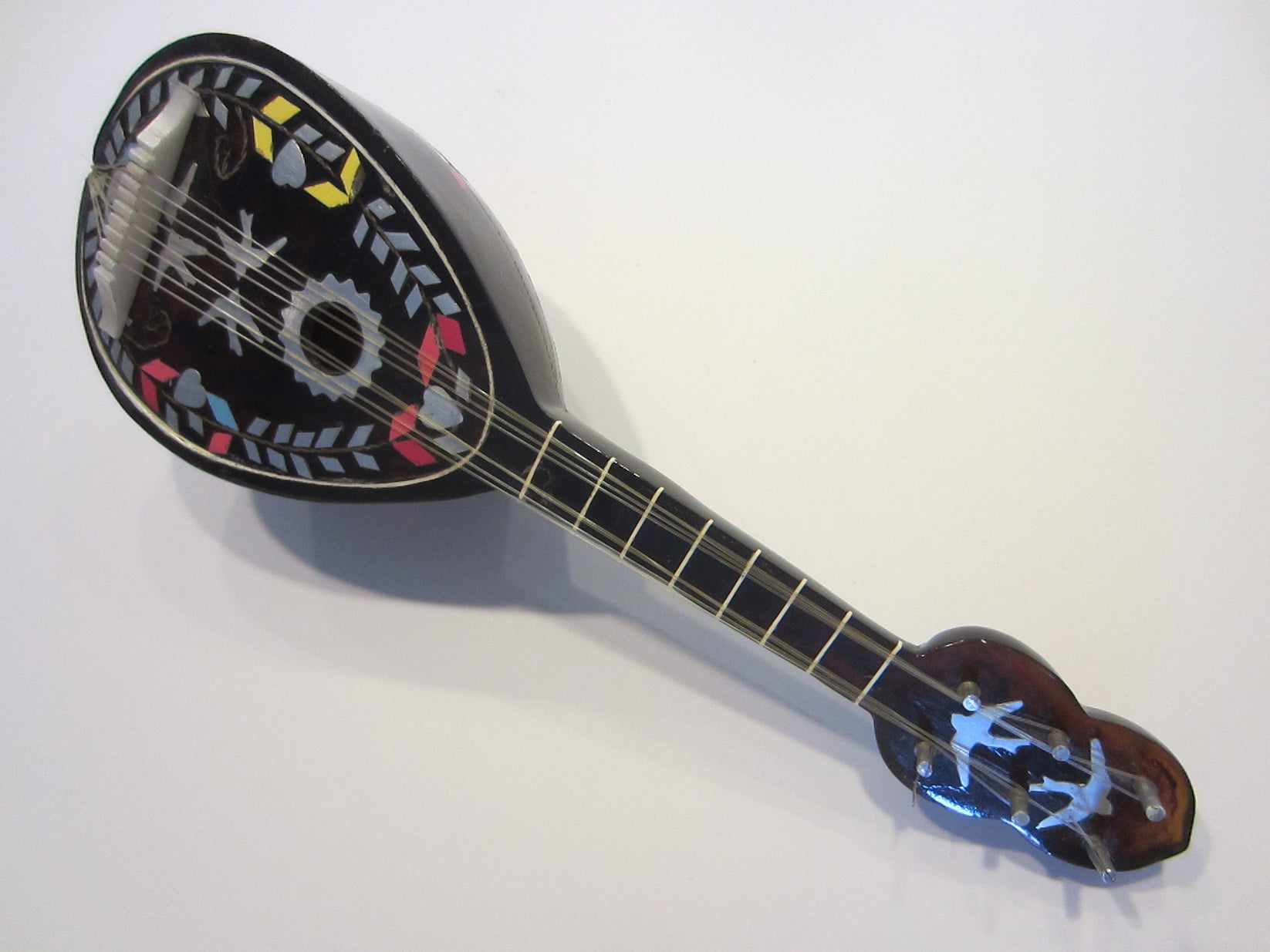 Musical Mandolin Composed Bakelite Geometric Characters Mother Of Pear ...