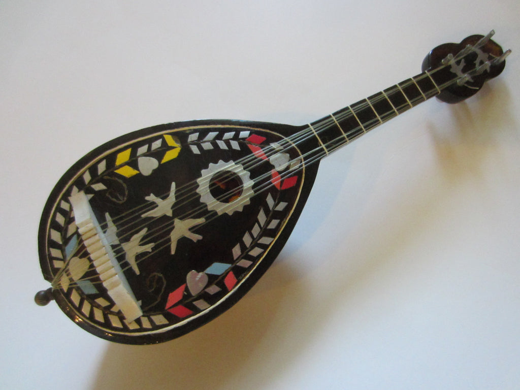 Musical Mandolin Composed Bakelite Geometric Characters Mother Of Pear ...