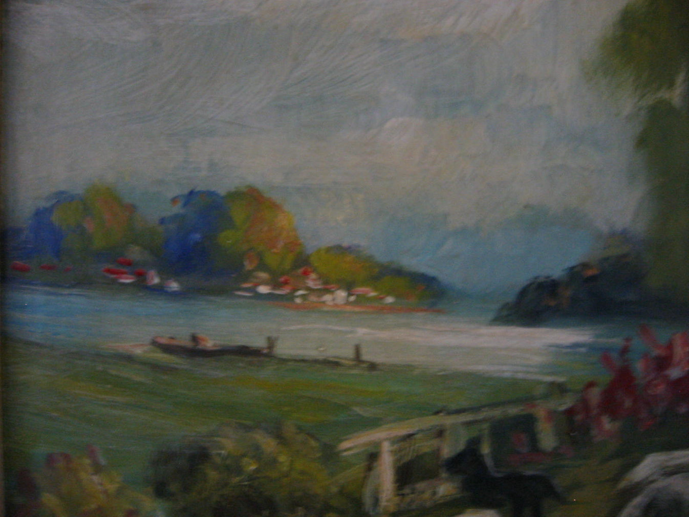 Shepherd Landscape Oil On Canvas Signed Titled Original Frame ...