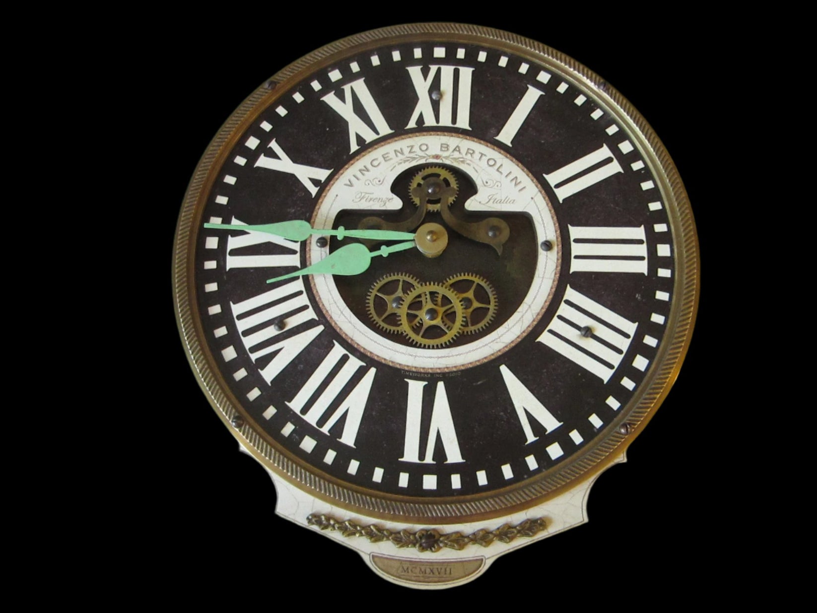 Timeworks USA Quartz Pendulum Clock Vincenzo Bartolini Firenze Italy ...