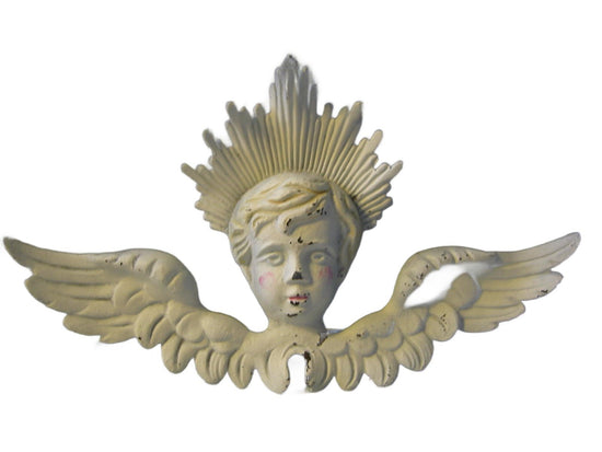 White Painted Folk Art Metal Angel – Designer Unique Finds
