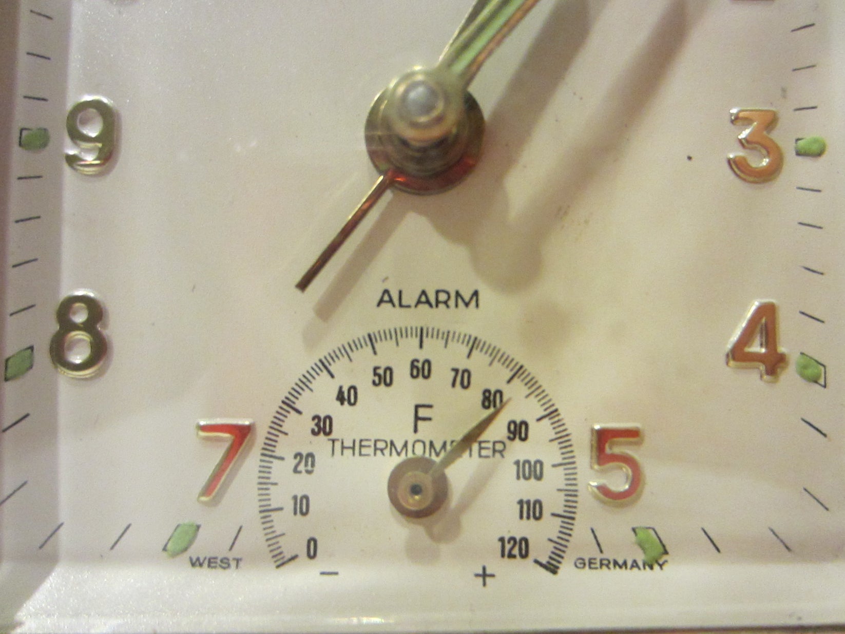 Bradley West Germany Tan Leather Hand Winding Thermometer Traveling Cl ...