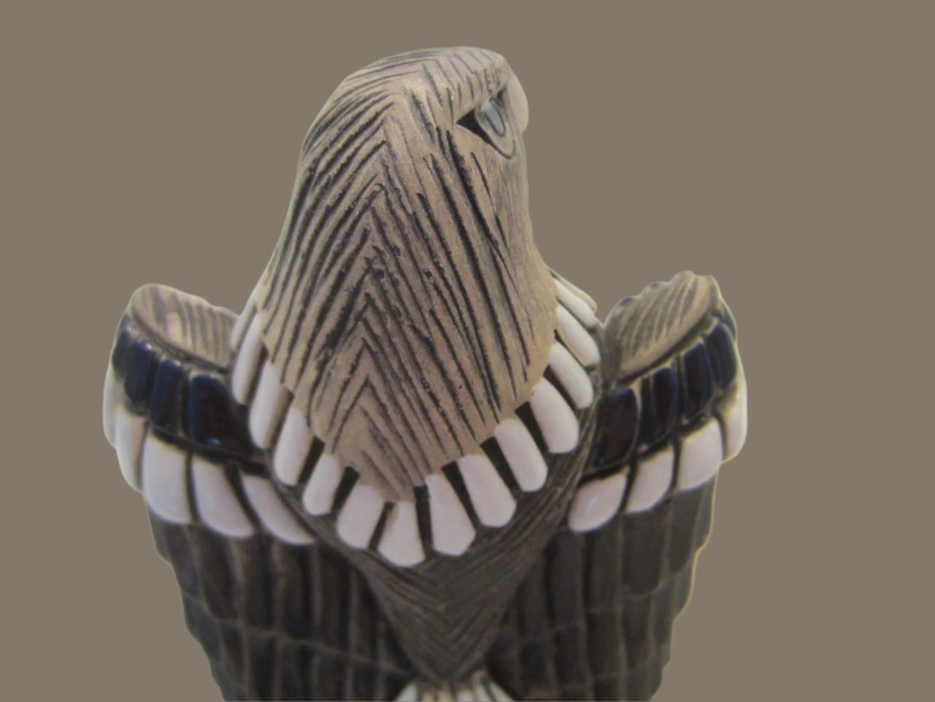 Bald Eagle Native Artesania Rinconada Peruvian Modern Art Signed Statu ...