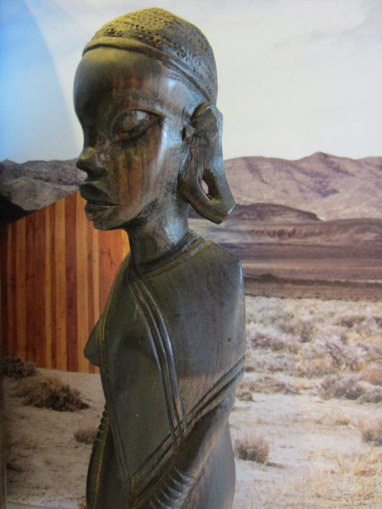 Folk Art Figurative Portrait Carved African Sculpture – Designer Unique ...