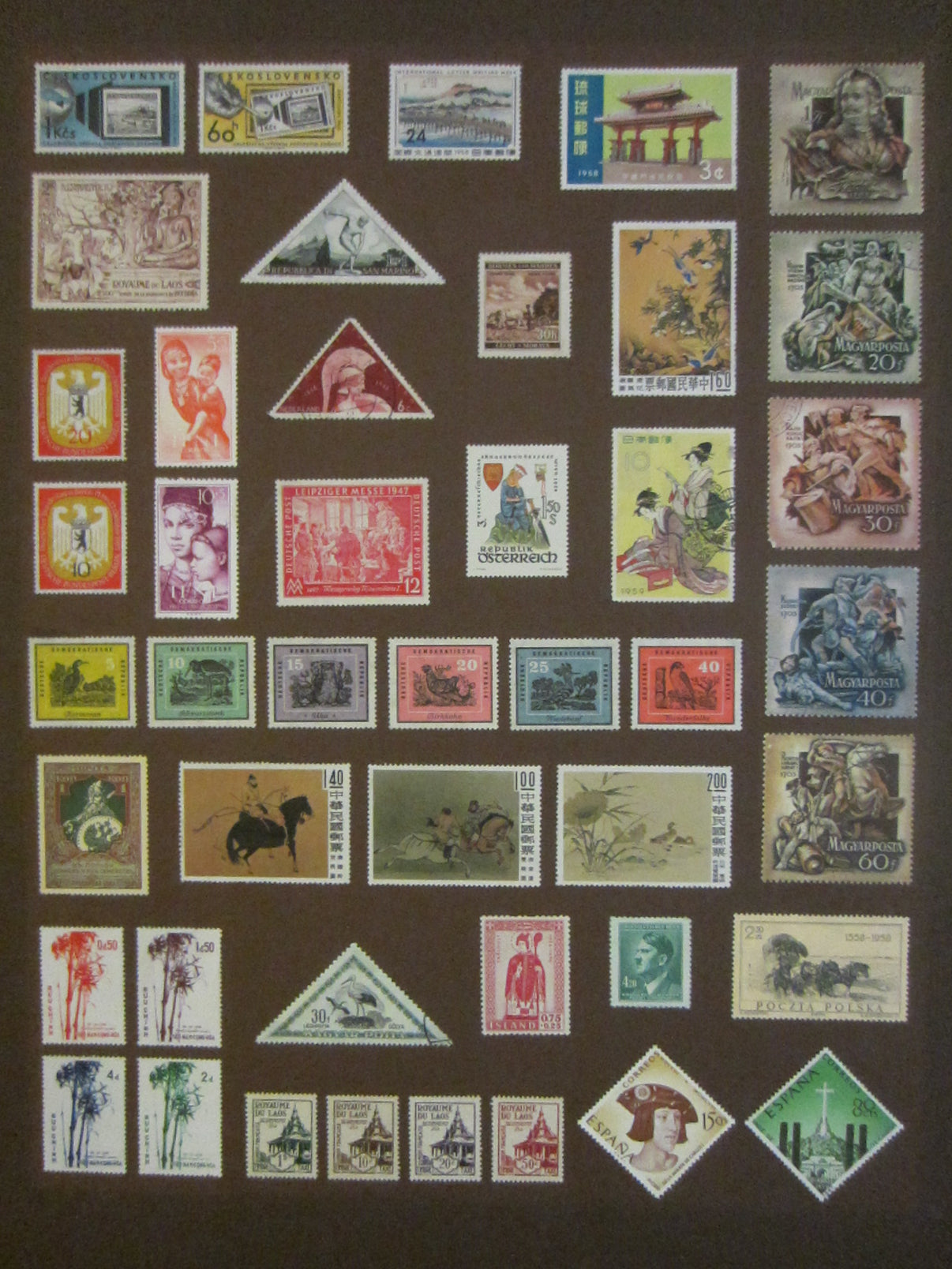 International Vintage Stamp Collection Signifies Various Continents ...