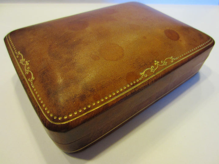 Mazzoni Florence Italy Rococo Style Leather Box Gilt Embossed ...