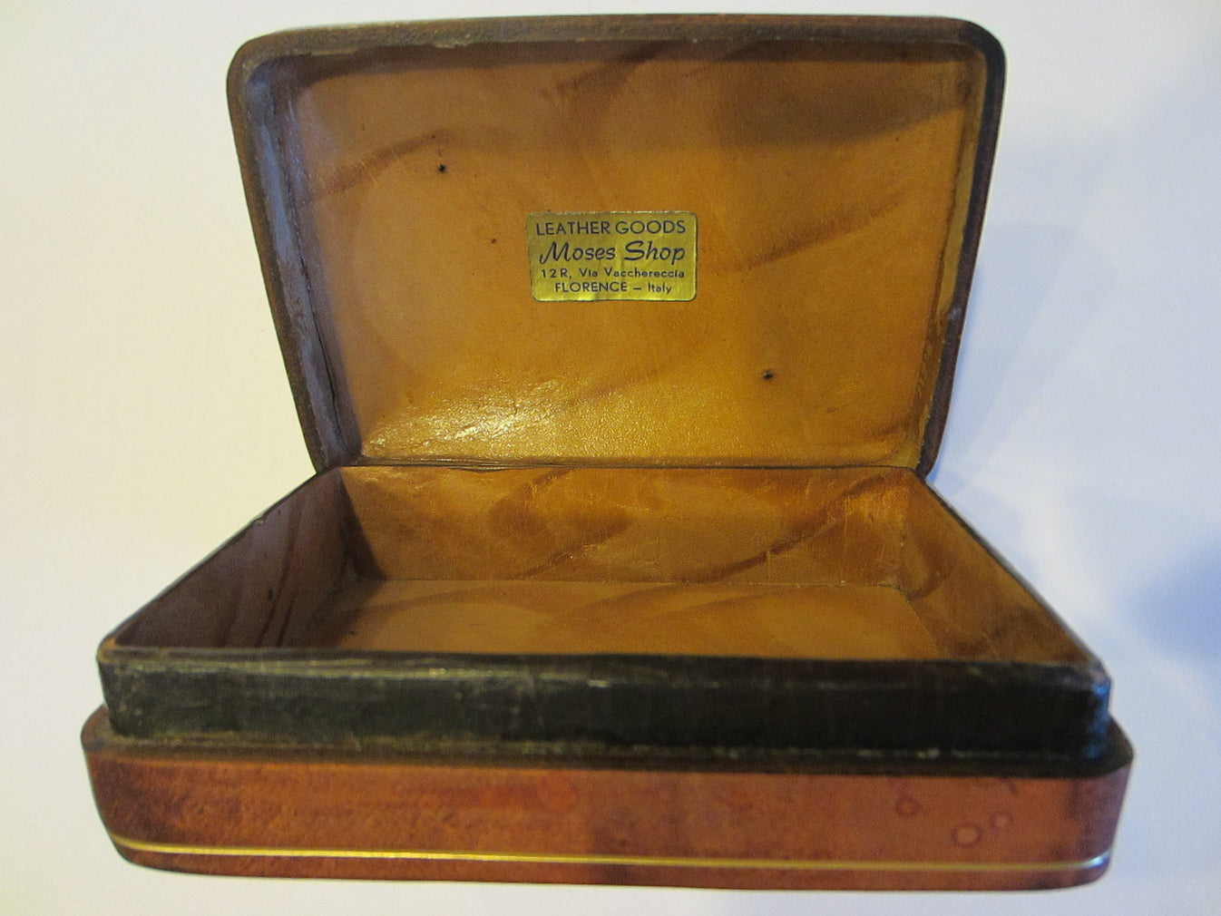 Mazzoni Florence Italy Rococo Style Leather Box Gilt Embossed ...