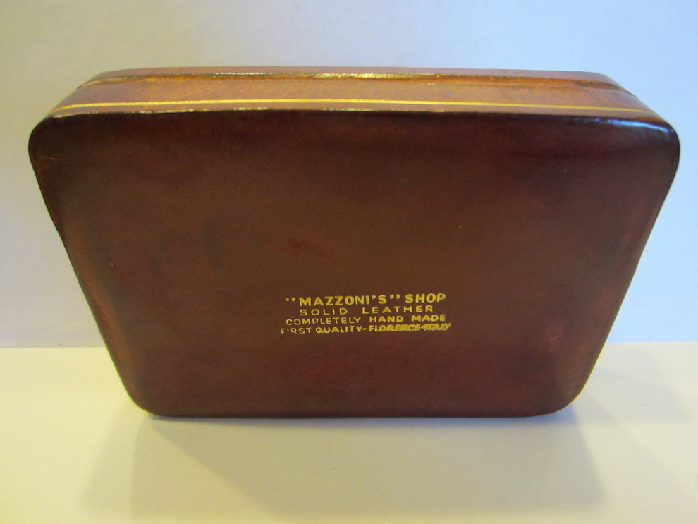 Mazzoni Florence Italy Rococo Style Leather Box Gilt Embossed ...