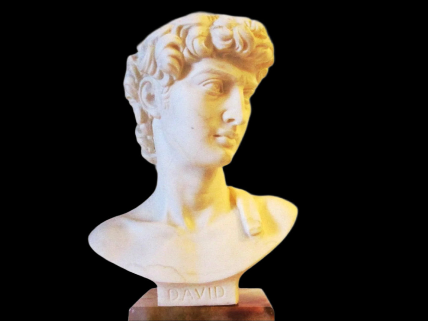 A Gianelli Volterra David Bust Signed Alabaster Sculpture – Designer ...