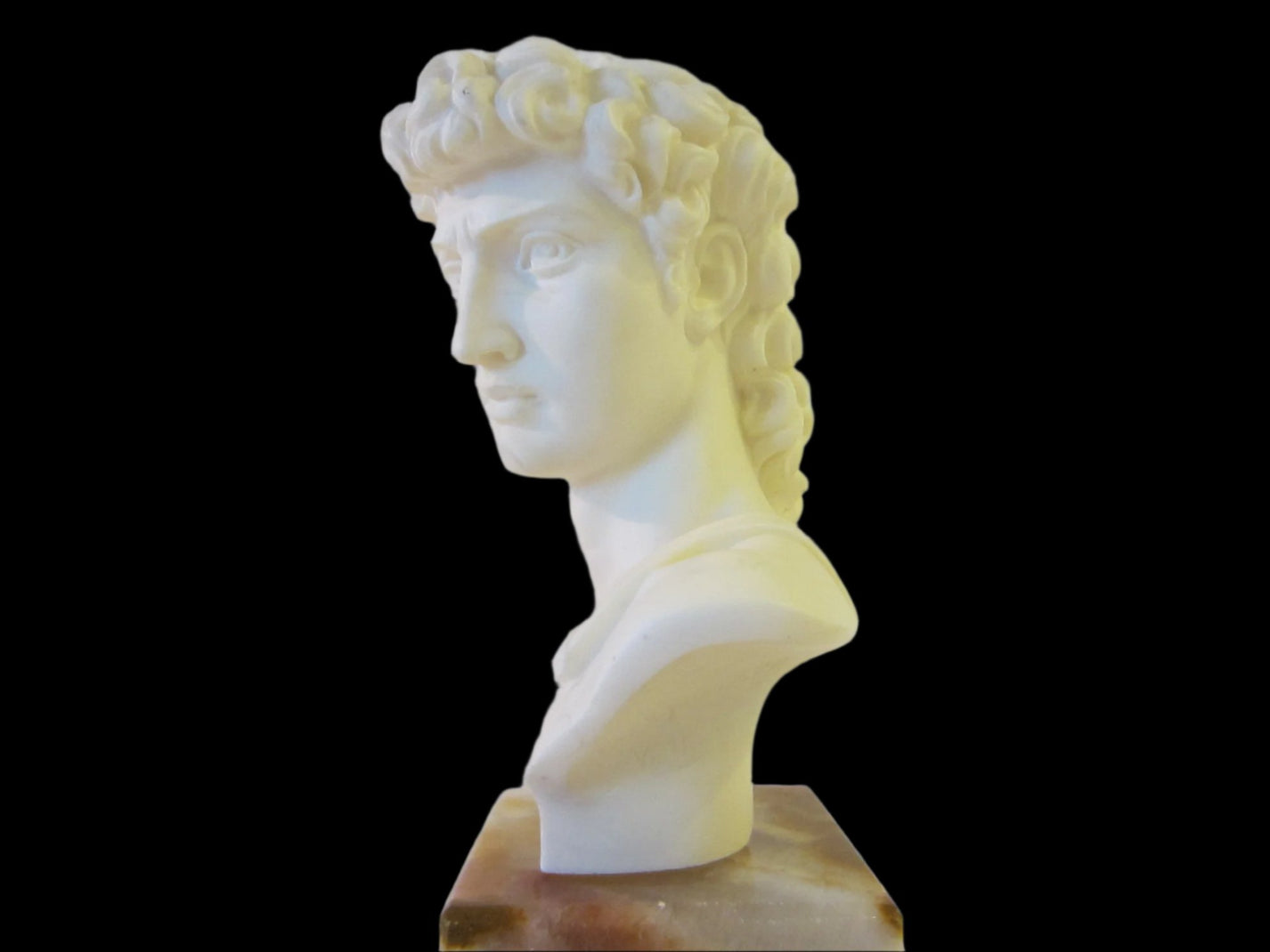 A Gianelli Volterra David Bust Signed Alabaster Sculpture – Designer ...