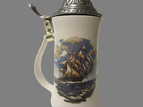 Nelson McCoy Pottery Co Nautical Ceramic Pewter Stein Marked – Designer ...