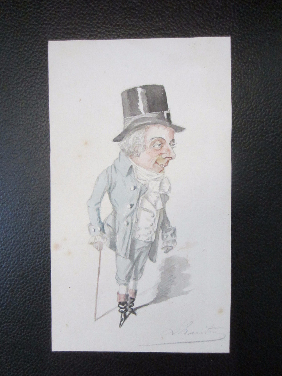 Political Satire French Caricature Signed Portrait – Designer Unique Finds