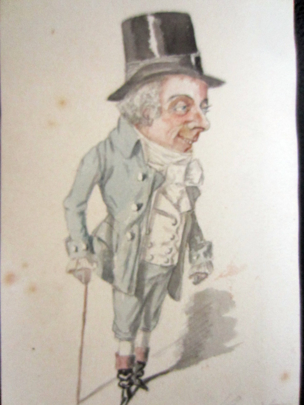 Political Satire French Caricature Signed Portrait – Designer Unique Finds