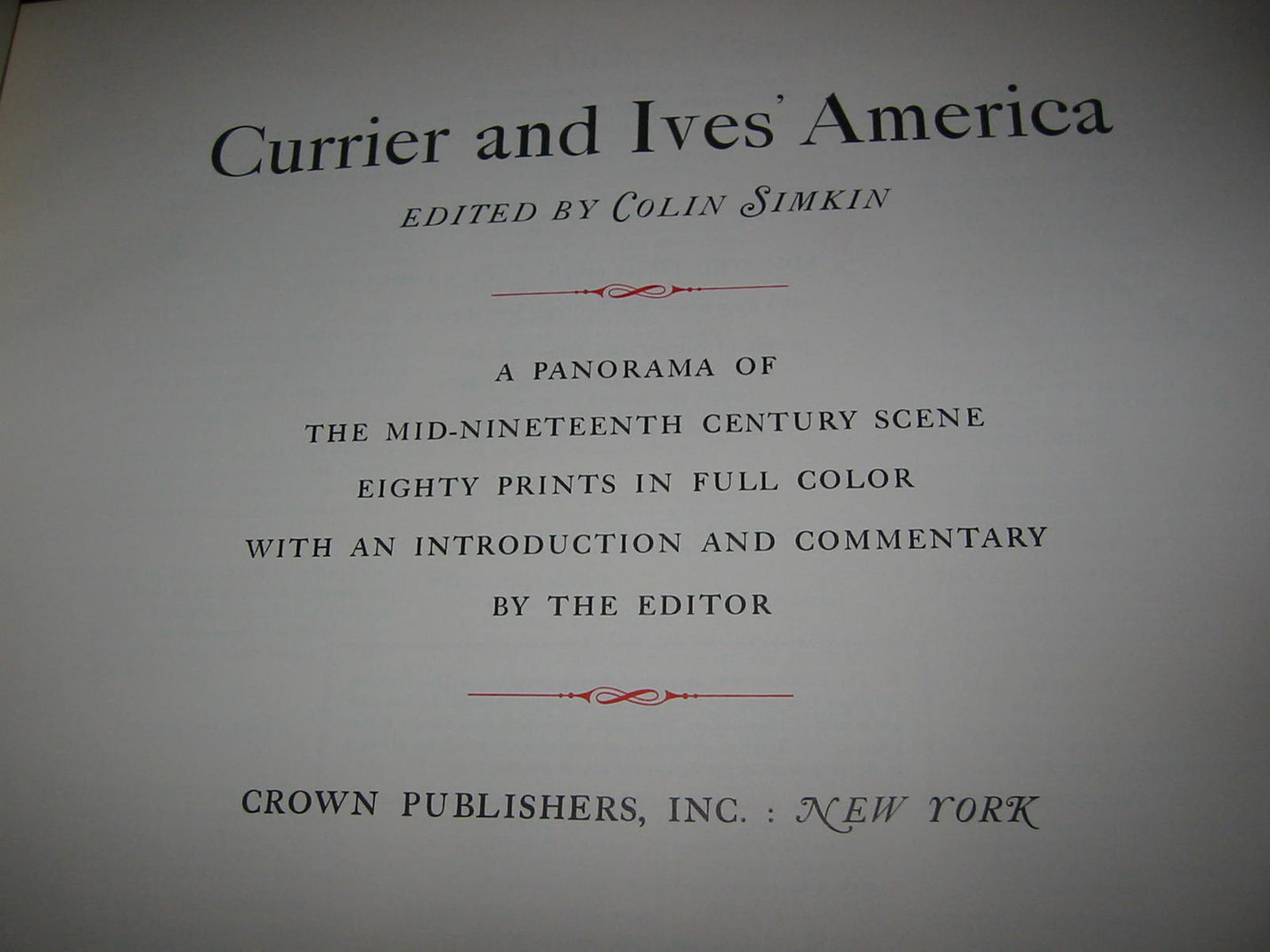 Currier Ives America Collin Simkin Historic Book Mid Century Illustrat ...