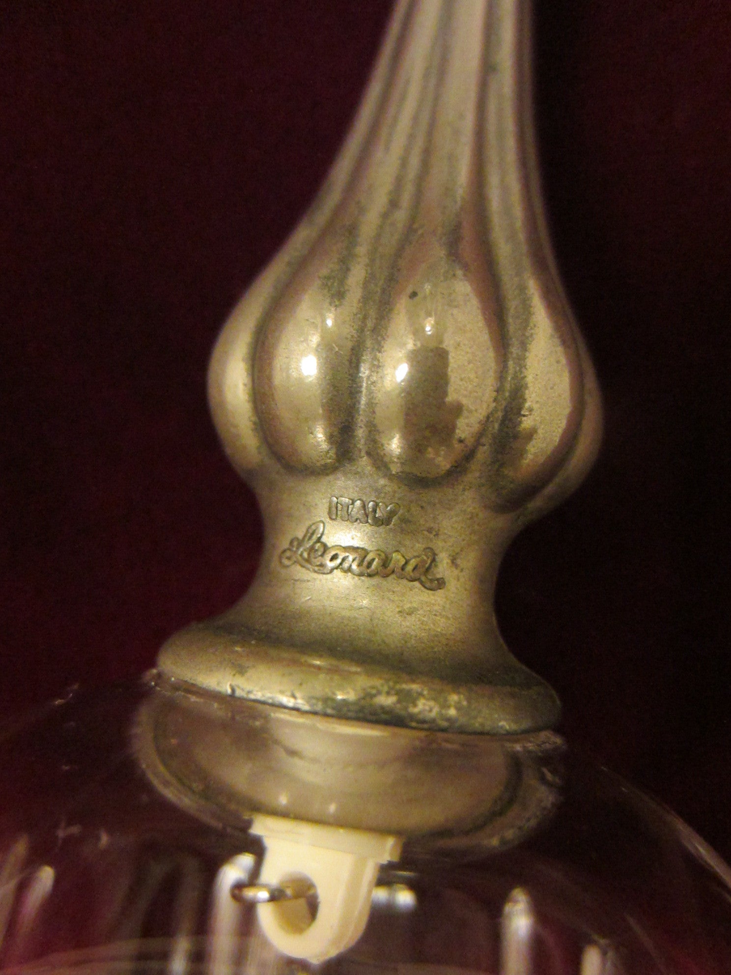 Leonard Italy Silver Plated Crystal Bell Emboss Mark – Designer Unique ...