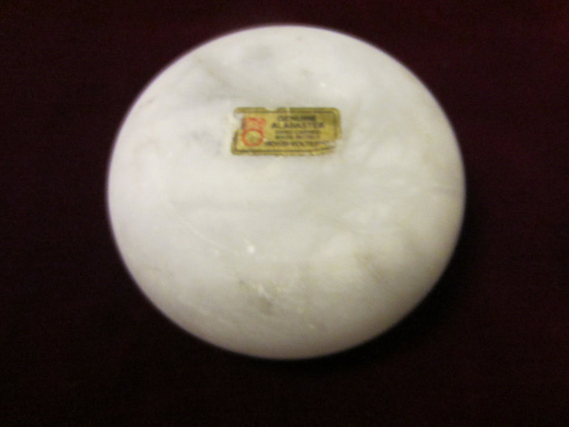 Italy Rossi Volterra Alabaster Hand Carved Floral Lidded Box – Designer ...