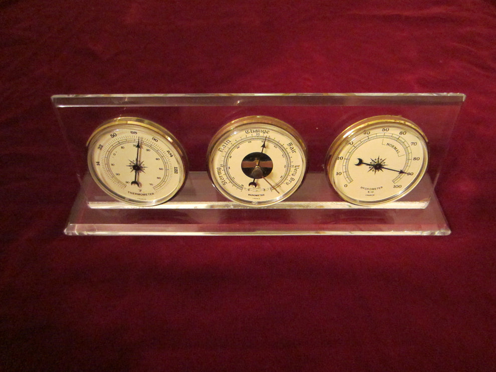 Barometer France Post Modern Acrylic Cased Desktop Weather Station ...