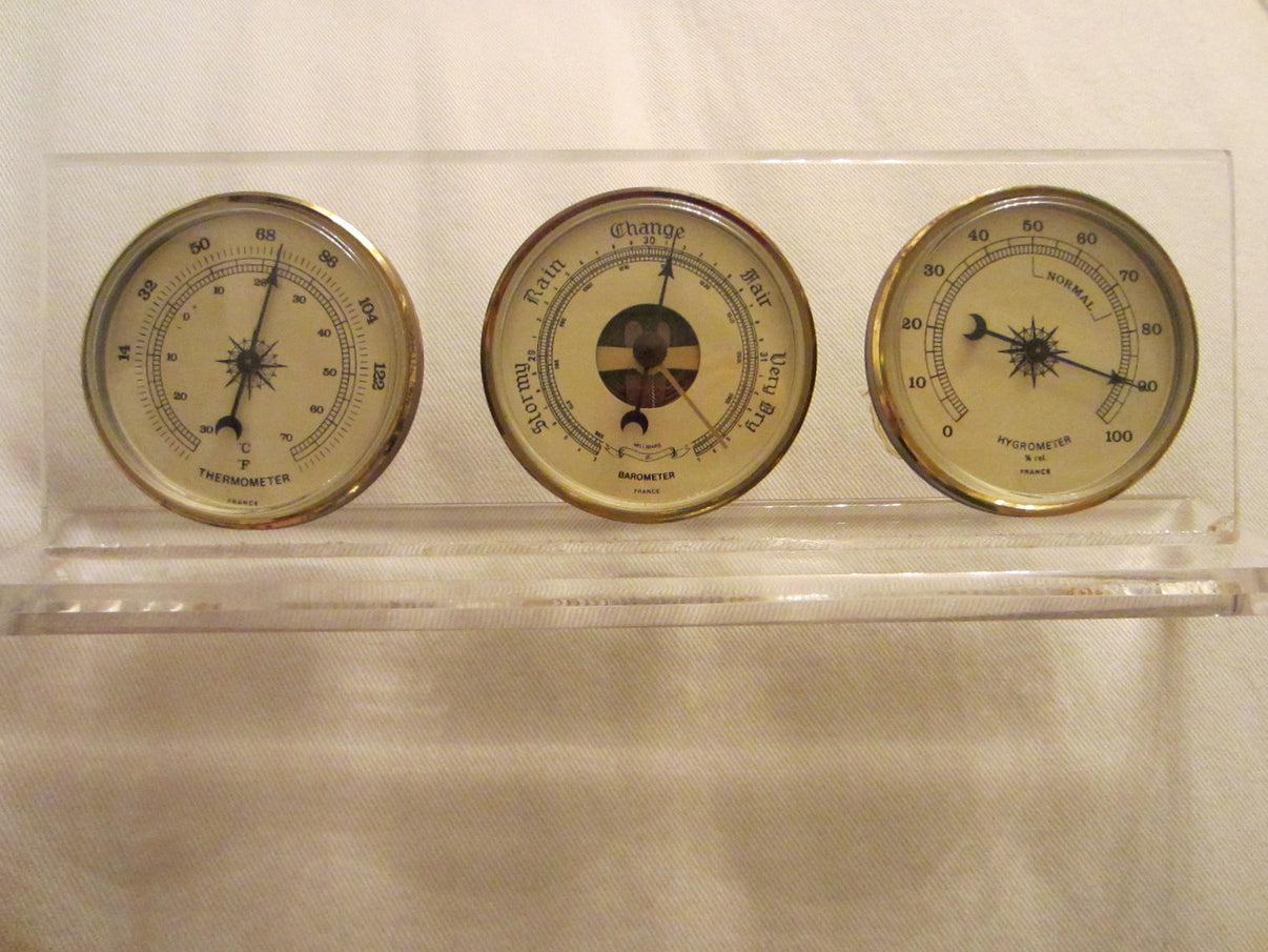Barometer France Post Modern Acrylic Cased Desktop Weather Station ...