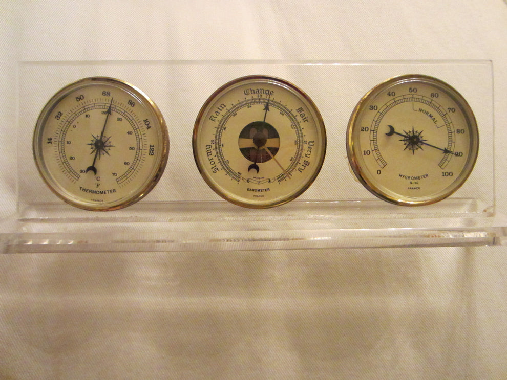 Barometer France Post Modern Acrylic Cased Desktop Weather Station ...