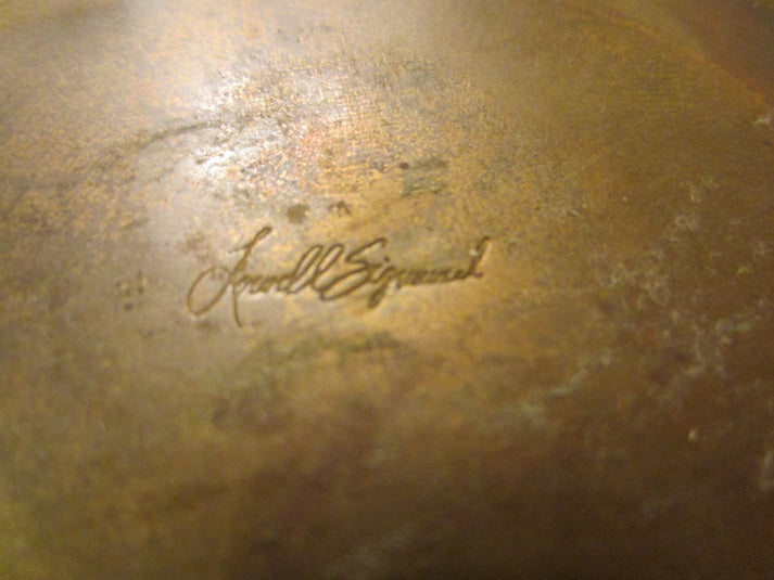 Brass Miniature Signature Trinket Box US Postage Stamps American Flag ...