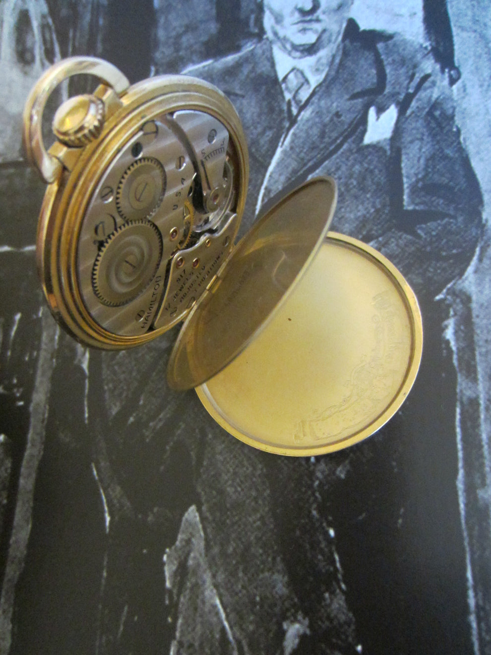 Hamilton Pocket Watch Wadsworth Case Gold Filled Scripted – Designer ...