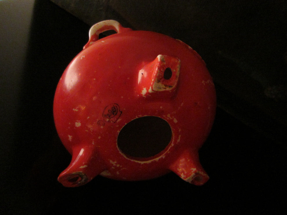 Red Kettle Penny Pot Lego Japan Ceramic Bank – Designer Unique Finds