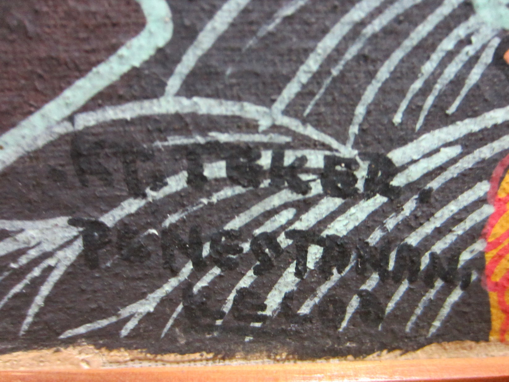 Kt Teker Signed Impressionist Bali Paradise Feast Balinese Painting On ...