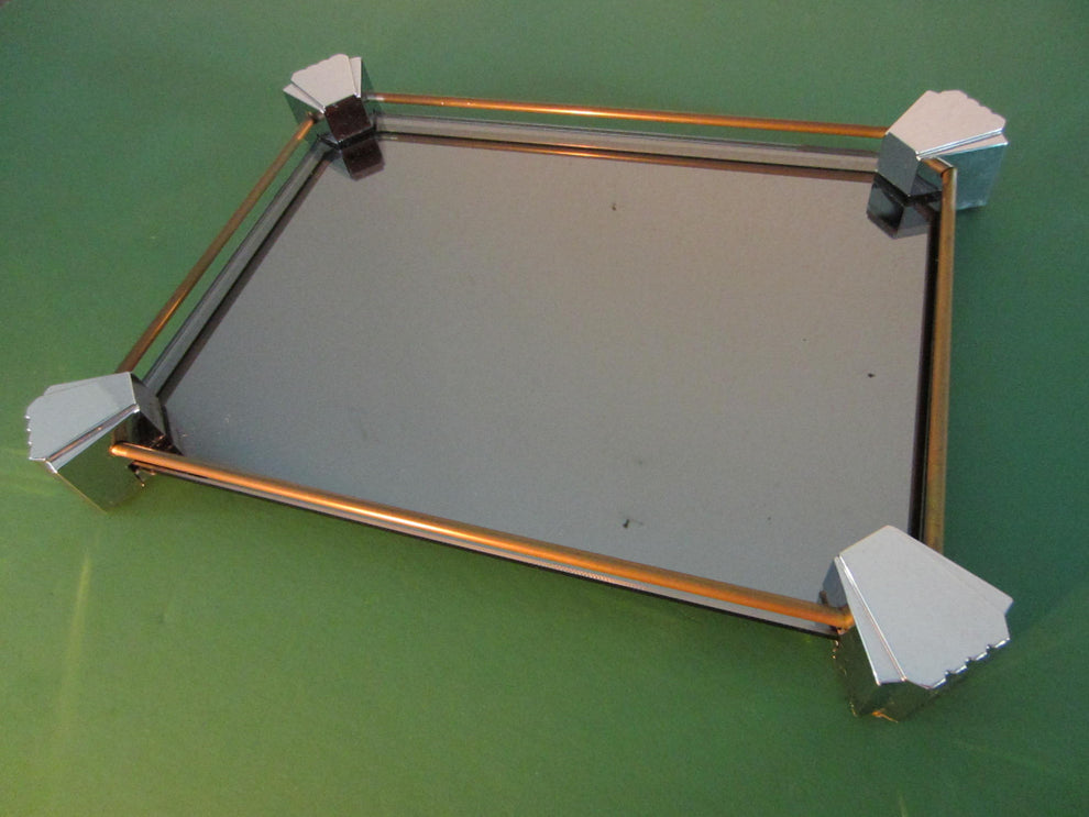 Mid Century Modern Mirror Tray Geometric Design – Designer Unique Finds