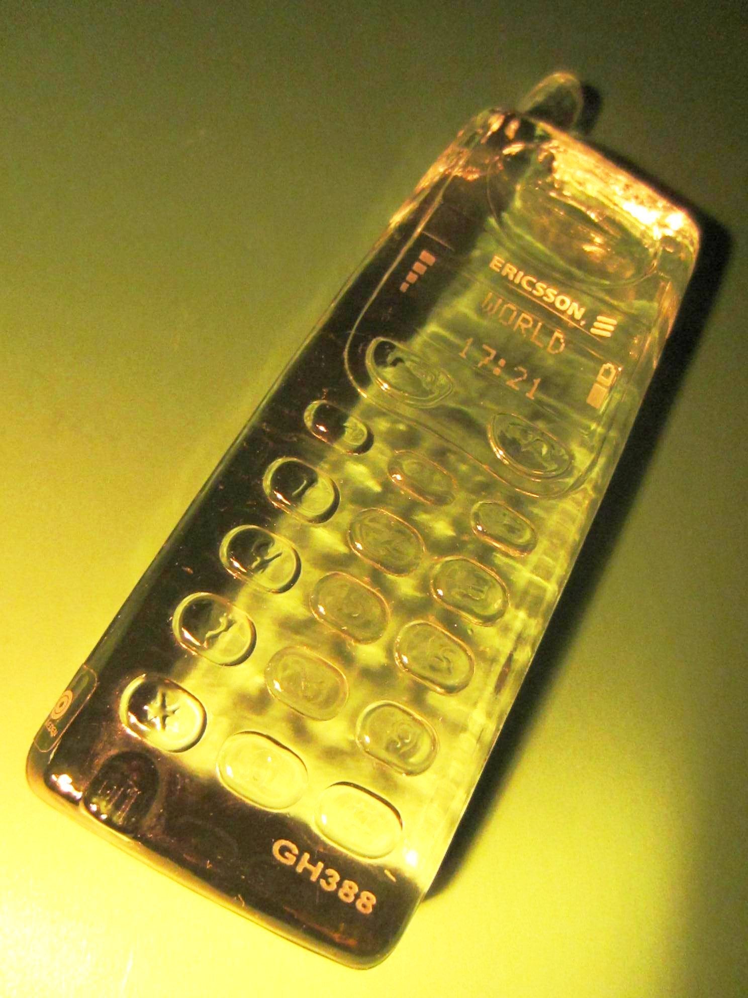 Nybro Sweden Ericsson World Cordless Phone Crystal Paperweight ...