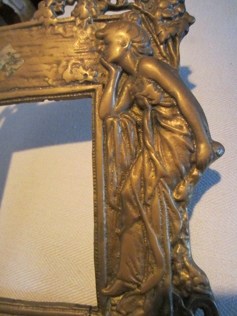 Neo Classical Style Figurative Brass Picture Frame – Designer Unique Finds