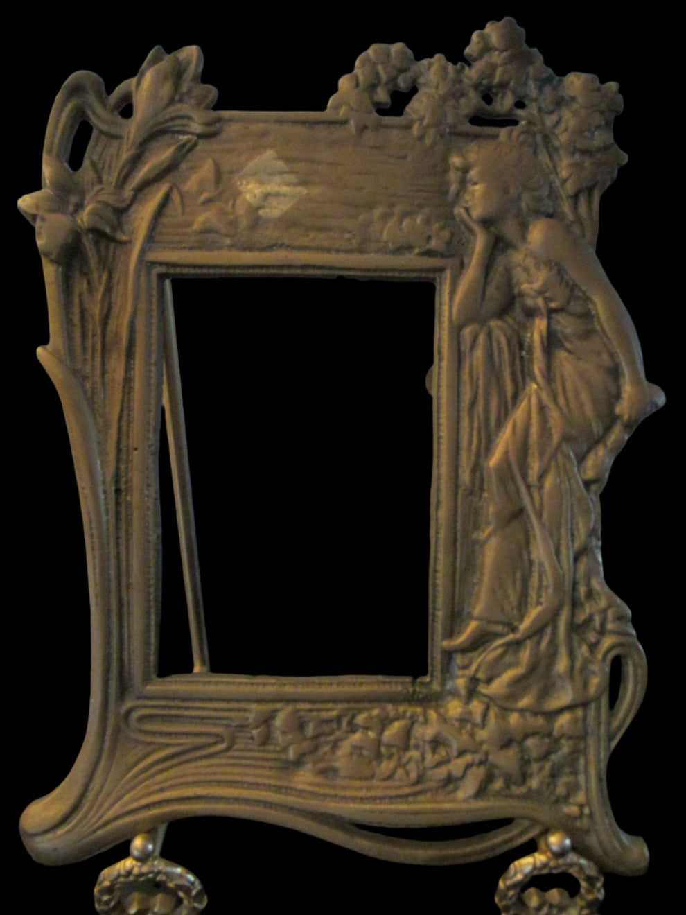 Neo Classical Style Figurative Brass Picture Frame – Designer Unique Finds