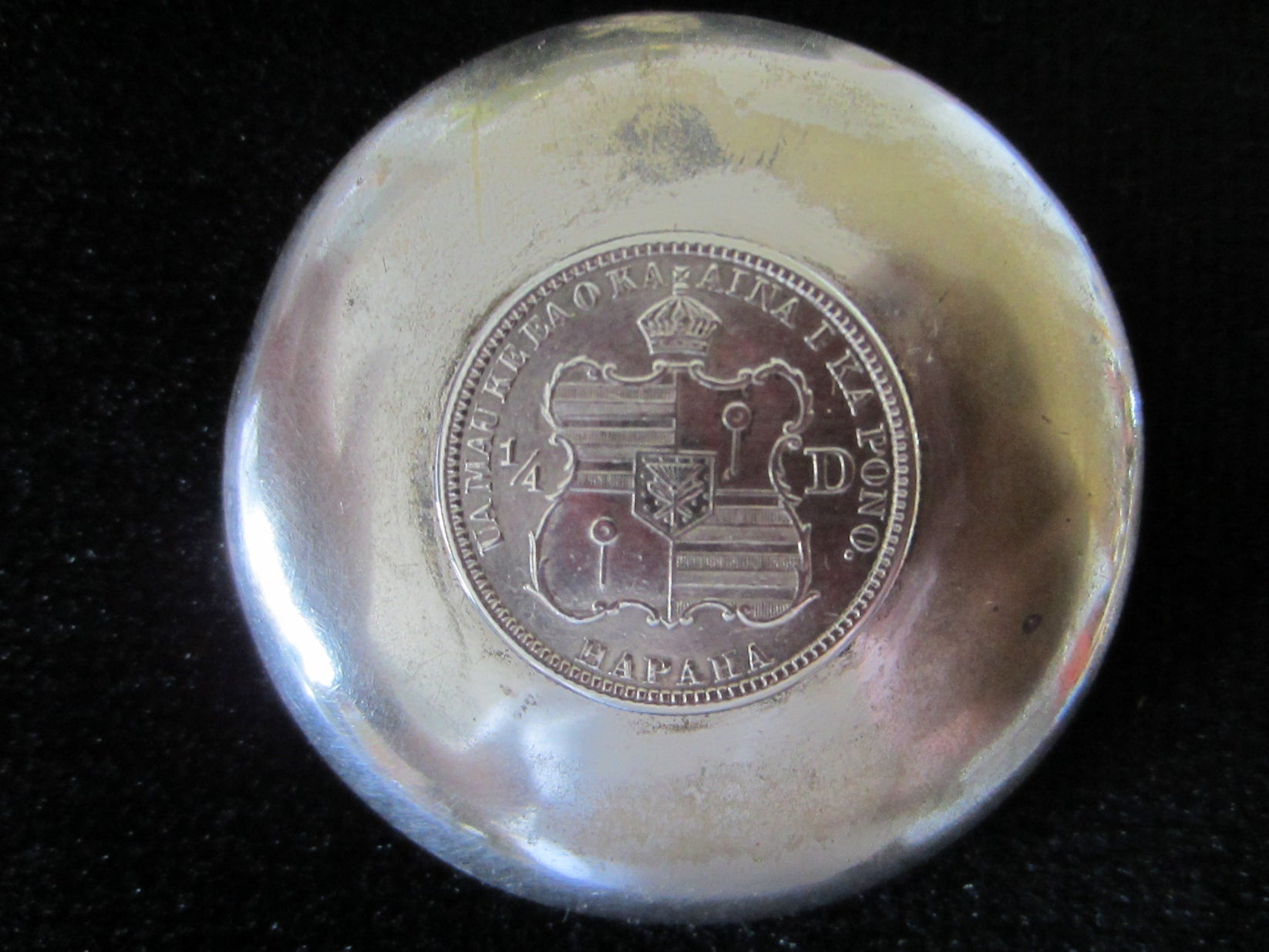 Hapaha Hawaii Circa 1800 Silver Coin On Round Brooch – Designer Unique ...