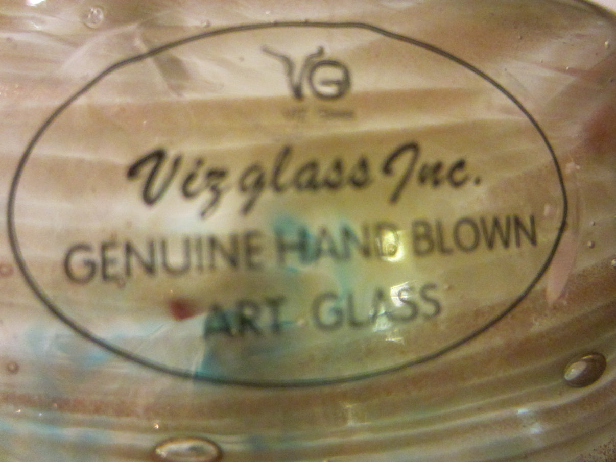 Viz Classic Inc Genuine Hand Blown Glass Vase Gold Specs – Designer ...